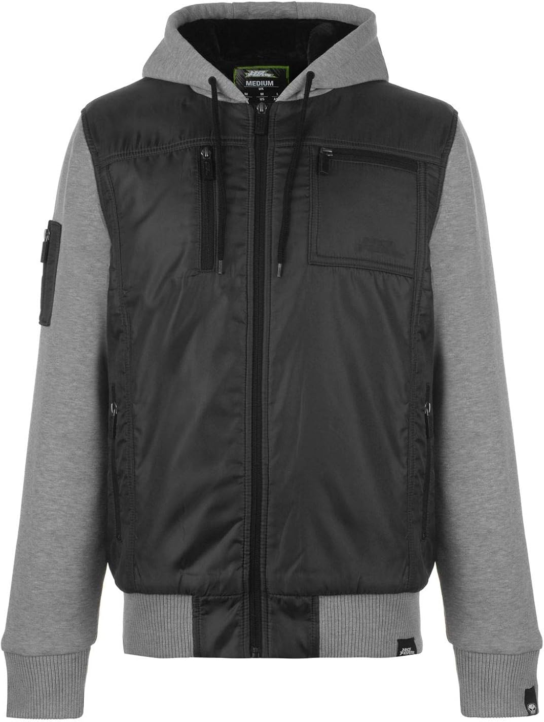 No Fear Mens Lined Zip Jacket Coat Top Long Sleeve Hooded : Amazon.co ...