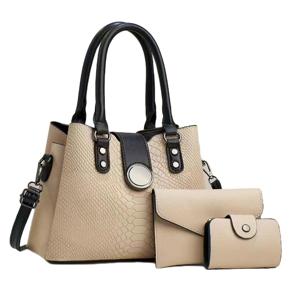 Amazon.com: AlwaySky Women 3pcs Handbags and Purses Set Soft Faux ...