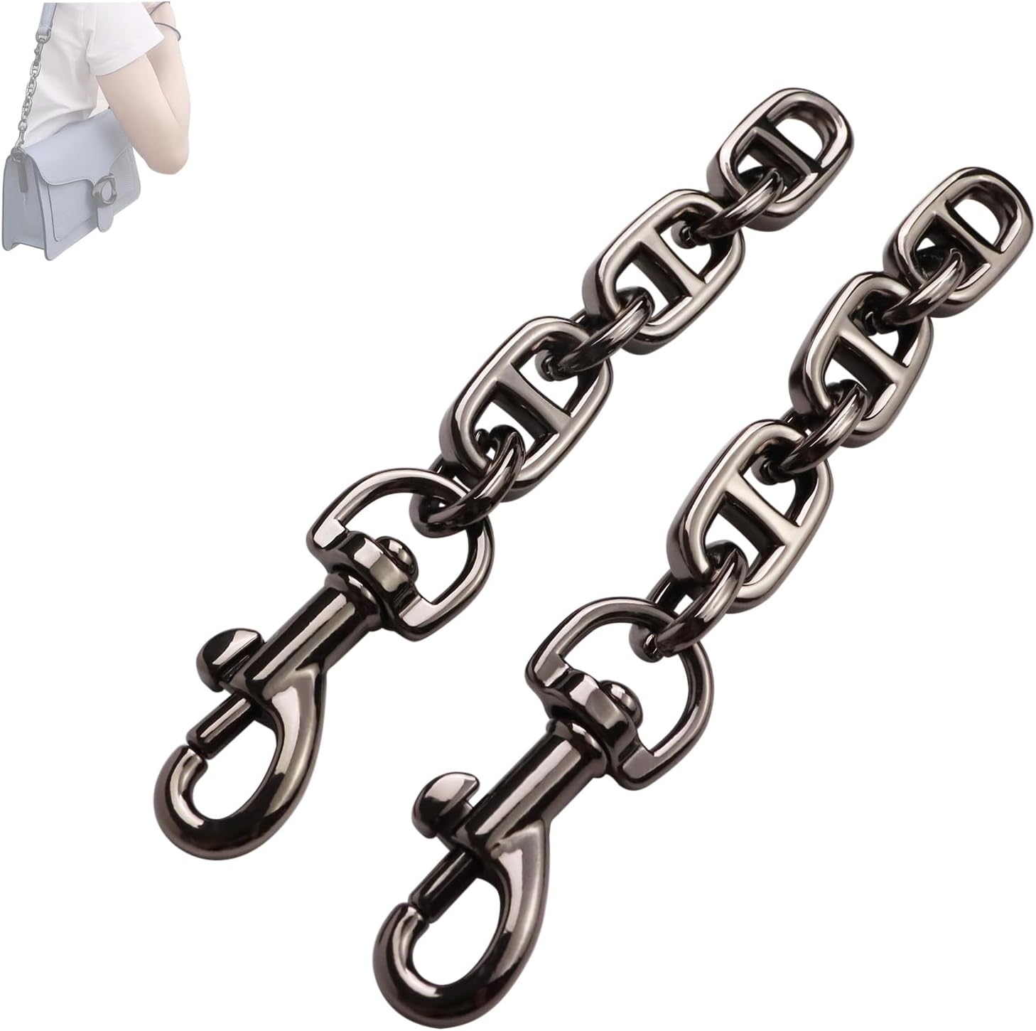 Amazon.com: Purse Strap Extender 2Pcs 4.7 Inch Bag Extender Chain for ...