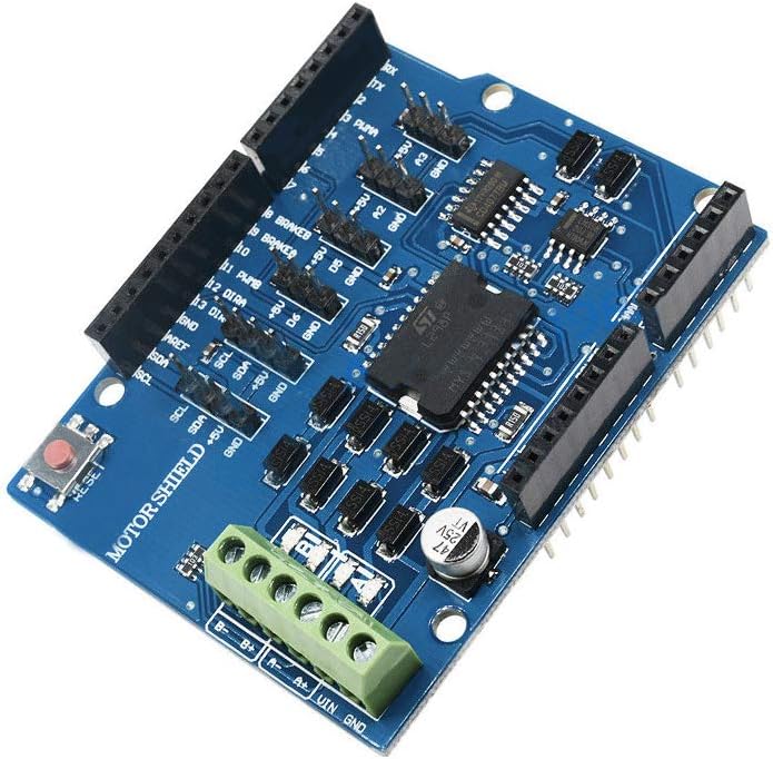 KOOBOOK 1Pcs L298P Shield R3 Motor Driver Module Expansion Board H-Bridge 2A for Arduino UNO ...