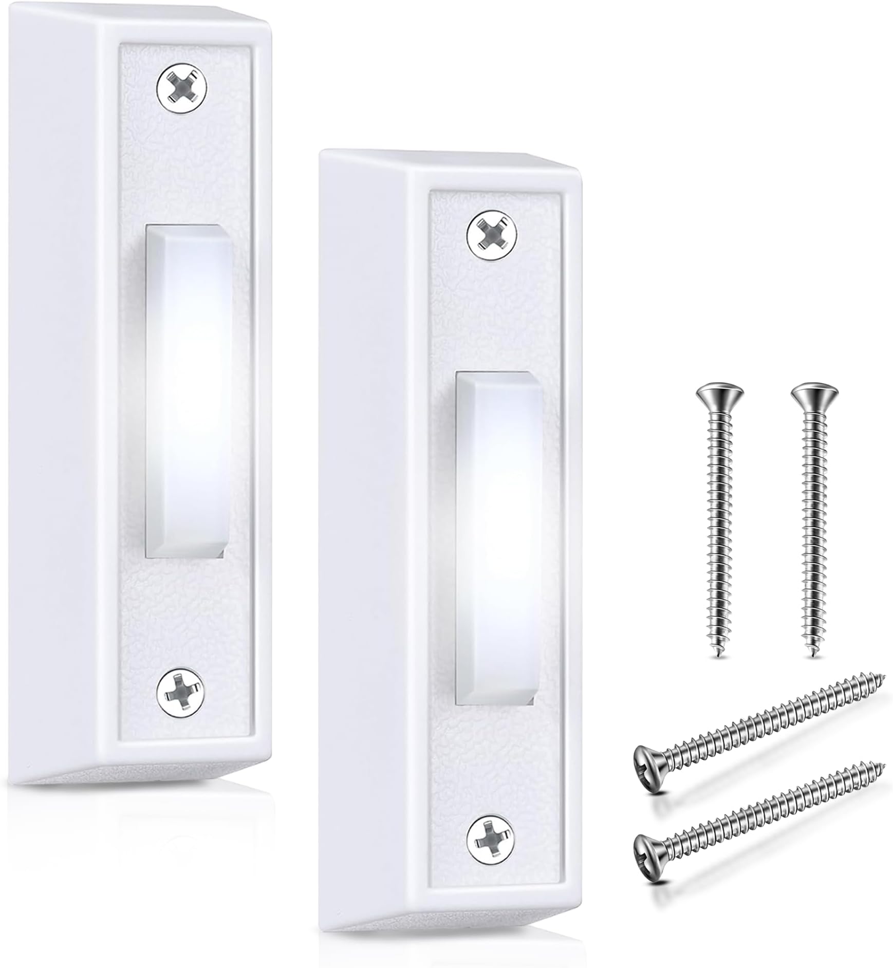 Enhon Solid Metal Doorbell Button, Sleek Metal LED Light Up Wall ...