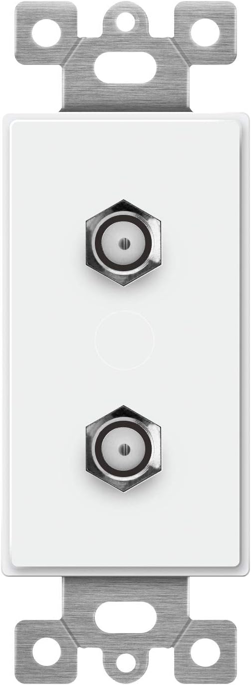 Amazon.com: Cable Matters 2-Pack 2-Port TV Cable Wall Plate (Coax Wall ...