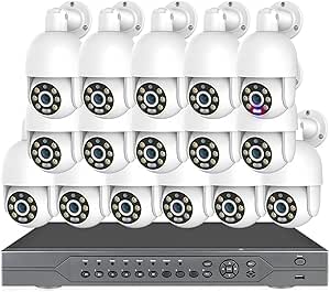 Surveillance Camera 16CH 4MP 8MP Camera Two Way Audio Color Night ...