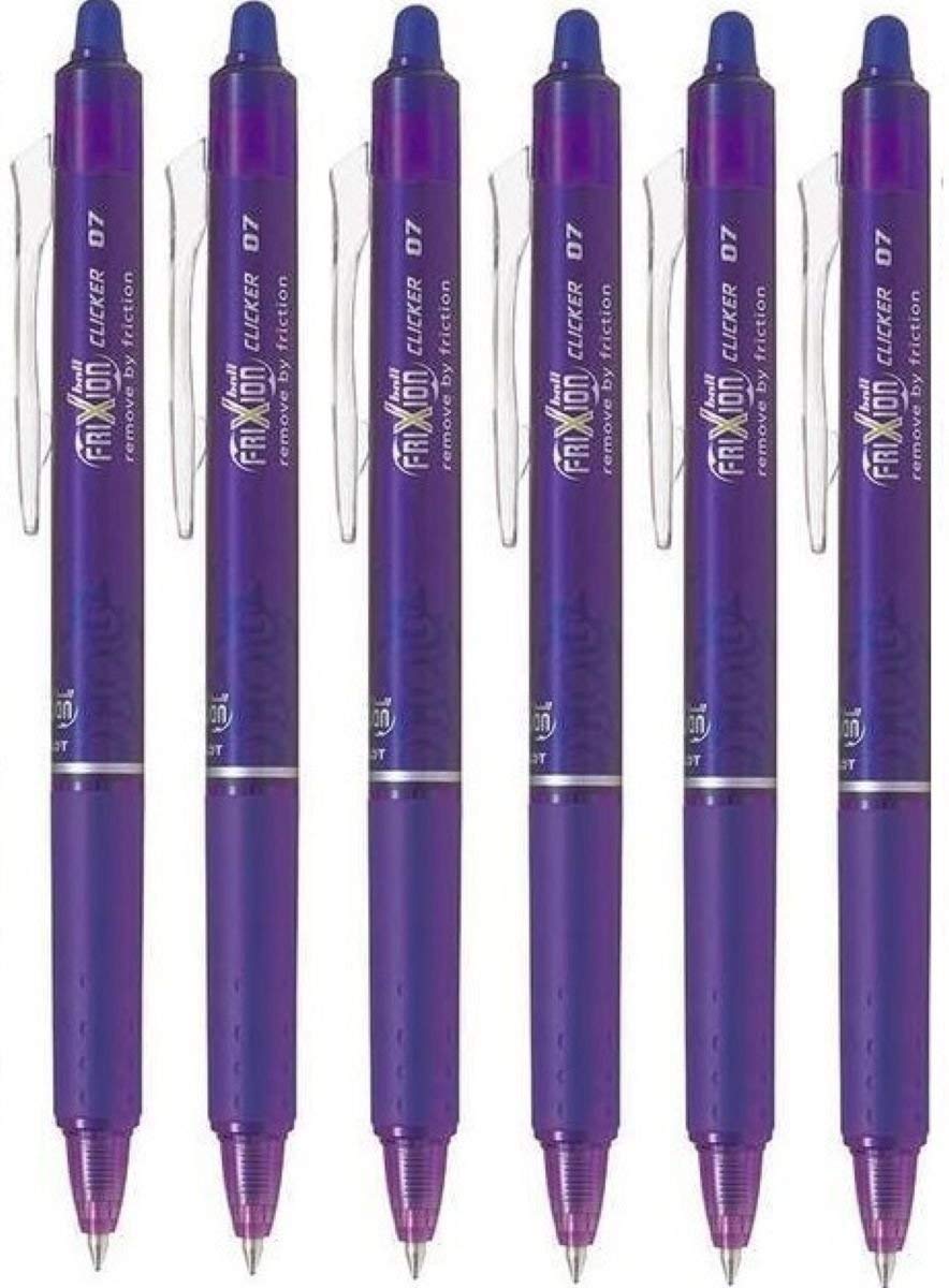 Pilot Purple/Violet Frixion Clicker Retractable Fine Rollerball ...