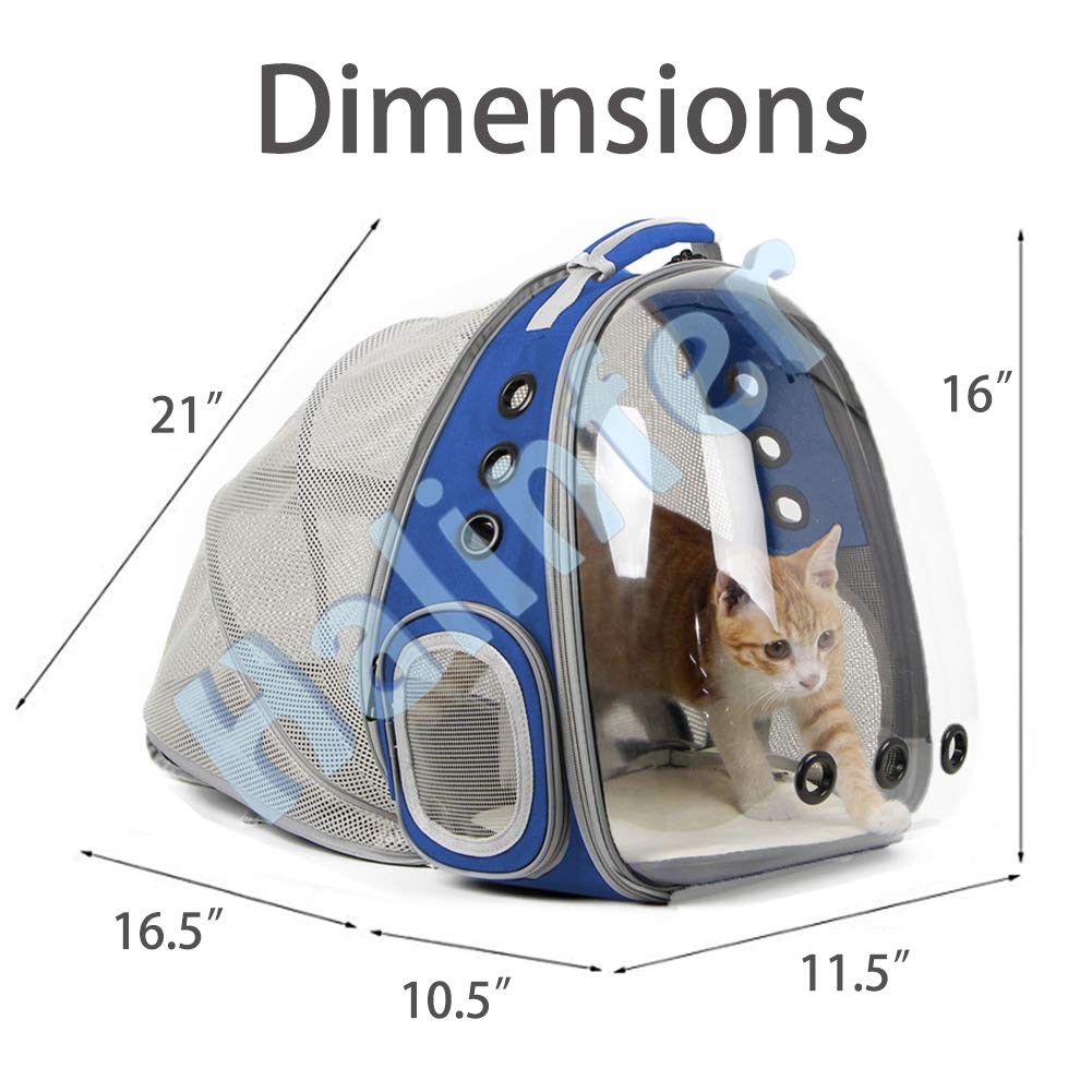 Snapklik.com : Back Expandable Clear Cat Backpack Carrier, Fit Up To 12 ...