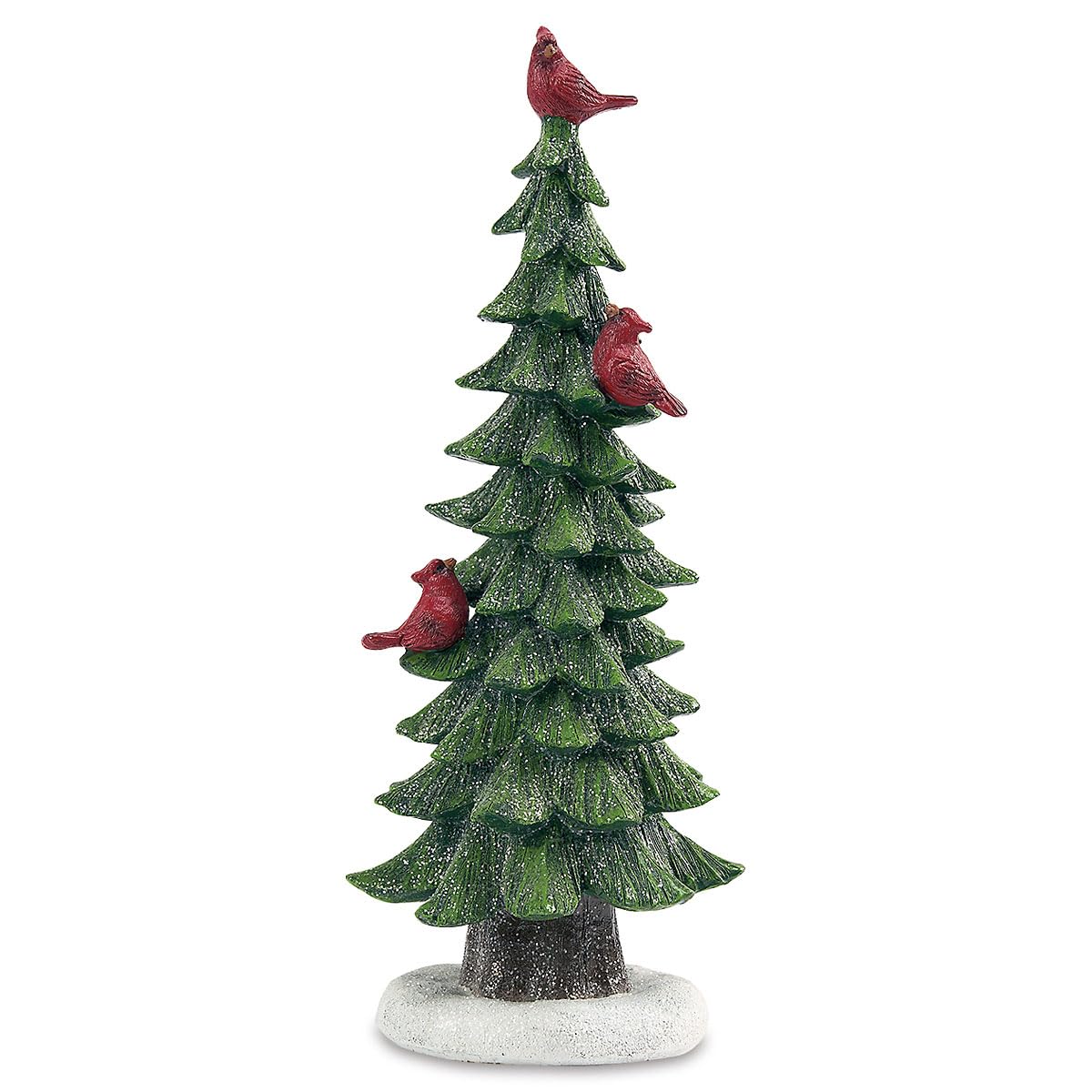 Amazon.com: Current Cardinal Christmas Tree - Resin Holiday Figurine ...