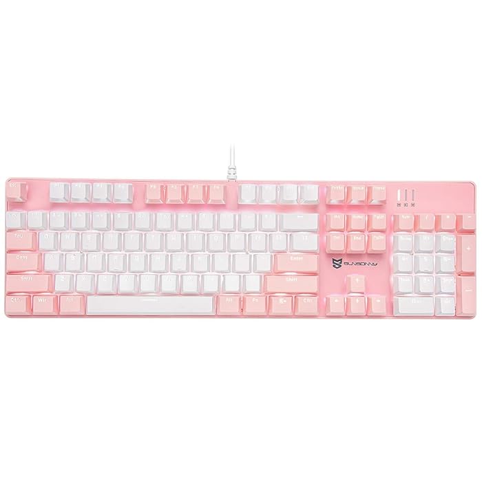 Buy Qisan Mechanical Gaming Keyboard Full Size 104 Keys US Layout Wired ...