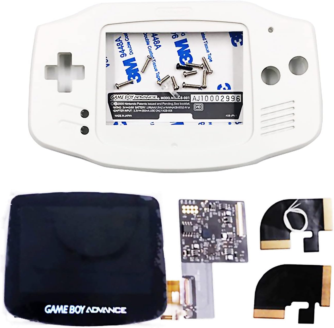 Amazon.com: Sunvalley New DIY GBA IPS Screen Mod Kit + White Housing ...