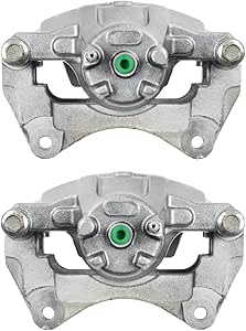 AutoShack Front Brake Calipers Set of Assembly with Bracket Replacement ...
