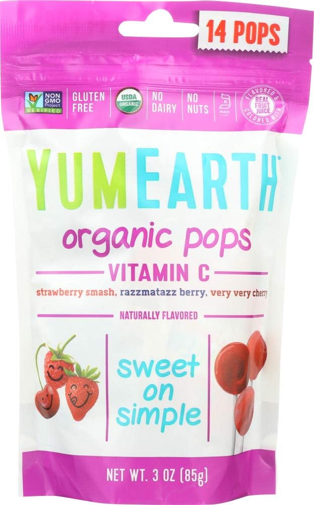 Amazon.com : YumEarth Organic Pops Variety Pack, 60 Fruit Flavored ...