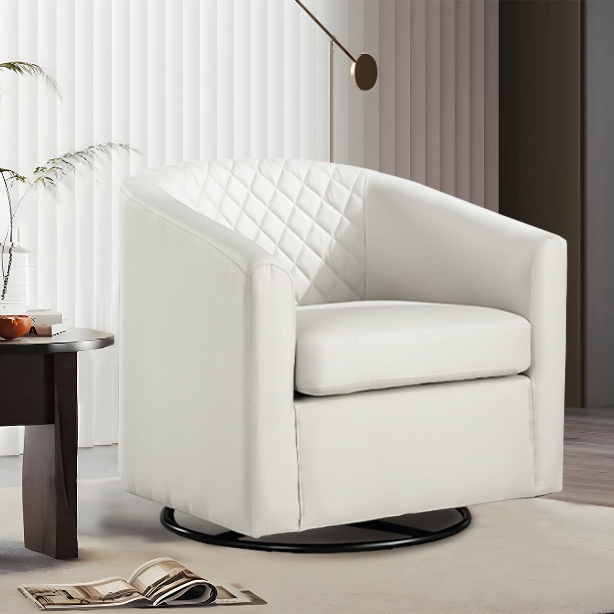 Amazon.com: Haplized 360° Swivel Rocking Accent Chair, Swivel Barrel ...