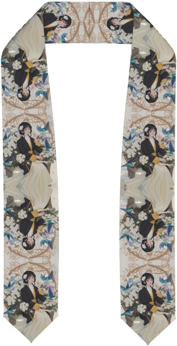 Amazon.com: HJKTVDRQ Gardenia Flowers Birds Print Adult Graduation ...