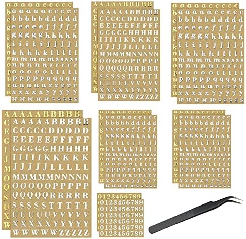 20 Sheets Resin Letter Stickers,Alphabet Number Stickers Self-Adhesive ...