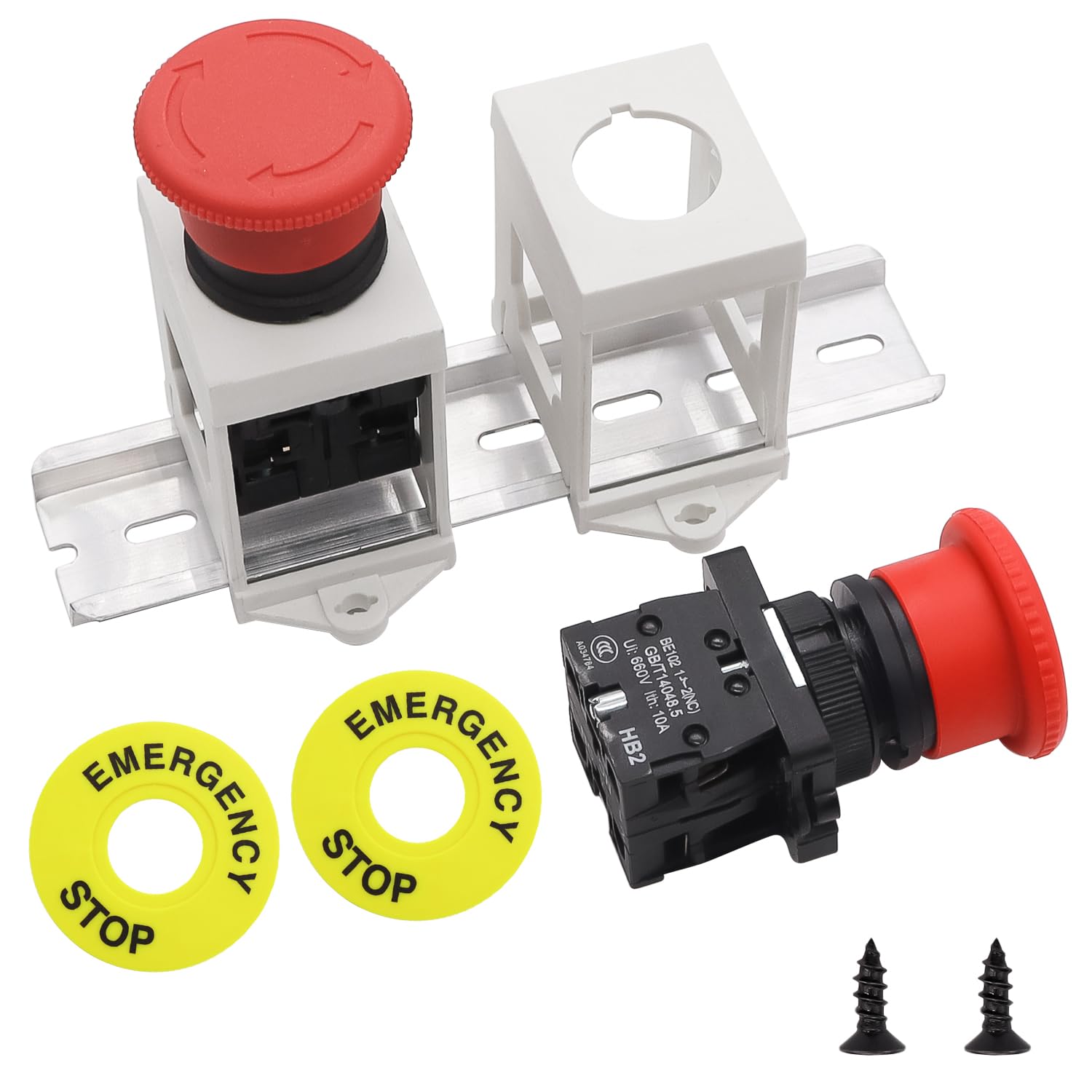 Xb2 Series 22 2no 2nc Optional Ushroo Eergency Stop Push Button Switch ...