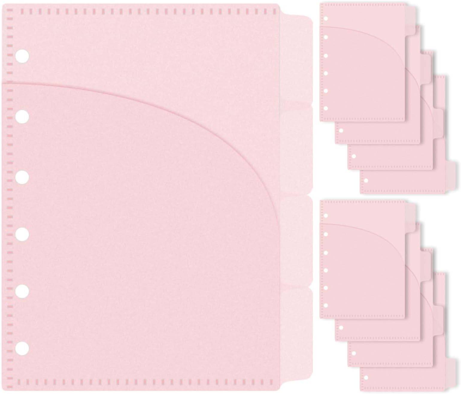 Amazon.com : 3-Ring Binder Plastic Pink Dividers, 8 Tabs, Include an ...