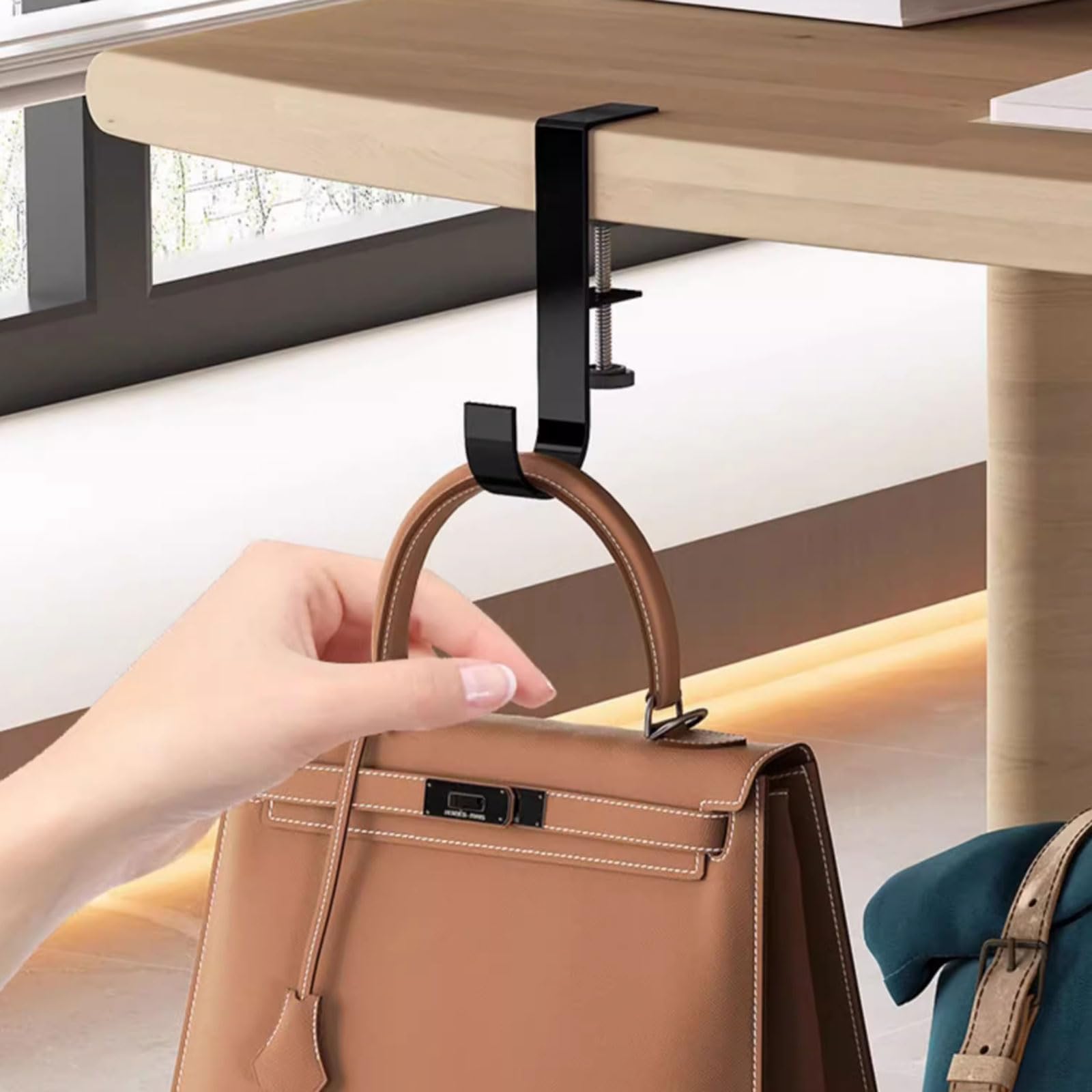 Amazon.com: KISOY 2PCS Desk Hook, Under Desk Handbag Hanger Purse Hook ...