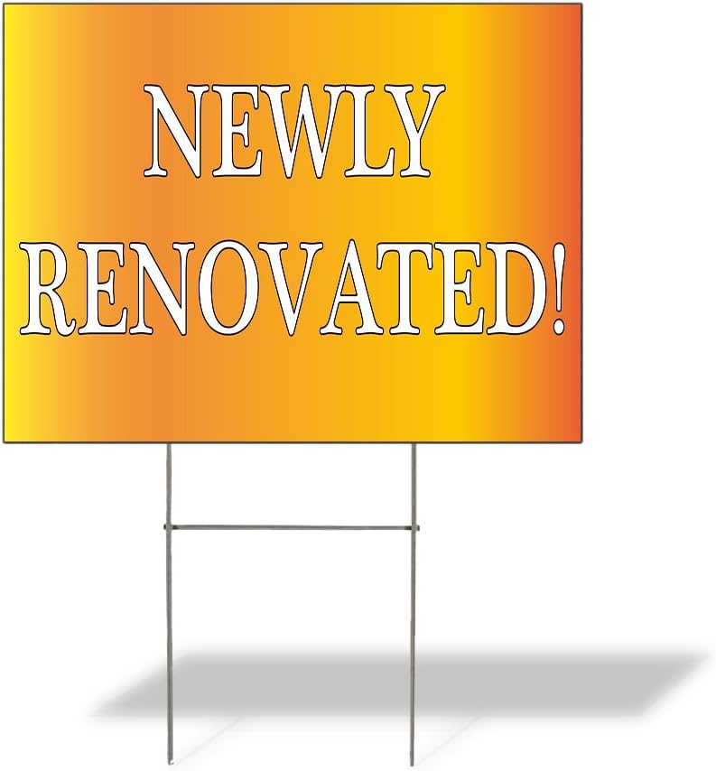 Amazon.com : Weatherproof Yard Sign Newly Renovated Outdoor Advertising ...