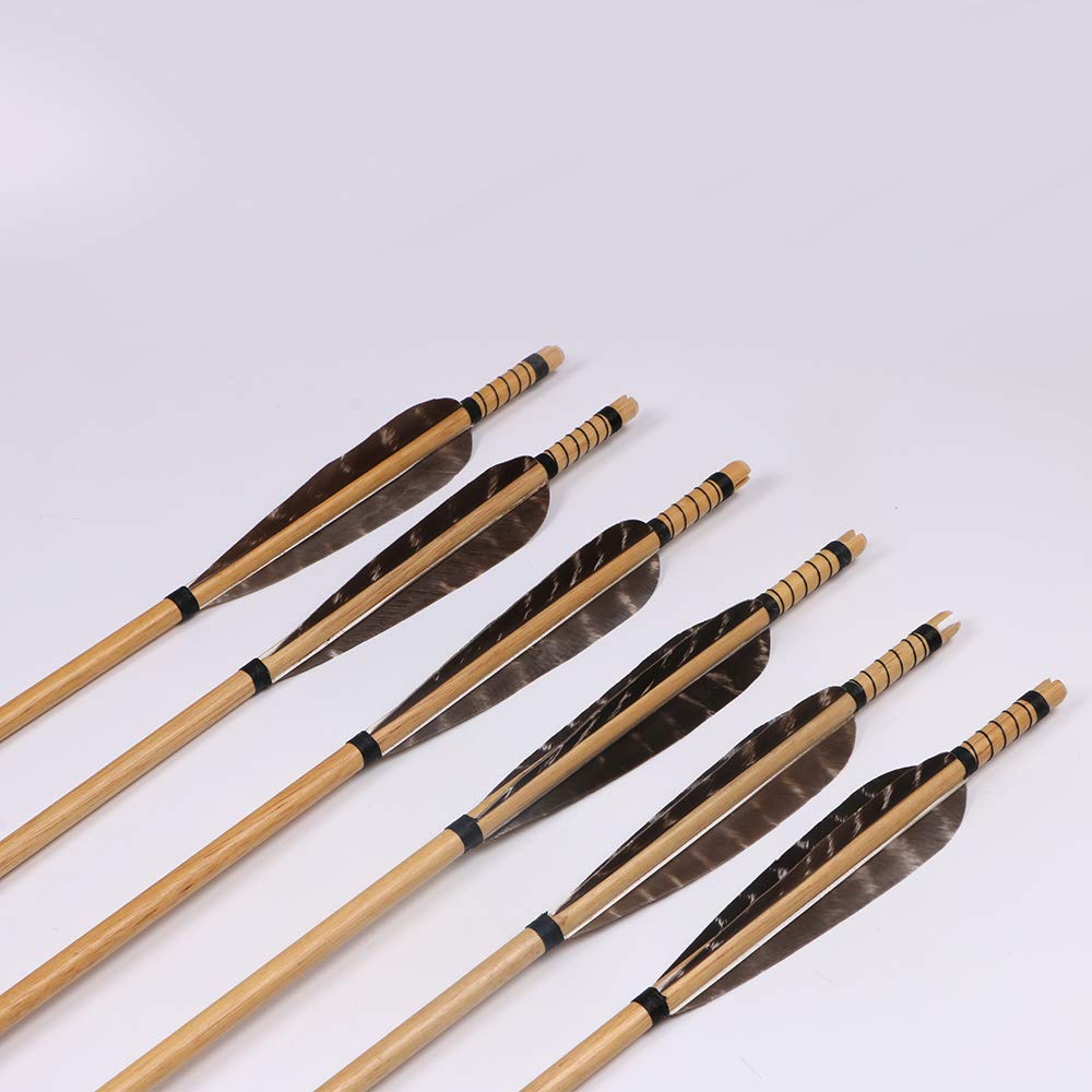 Snapklik.com : TOPARCHERY Archery Wooden Arrows, 32 Inch Traditional ...