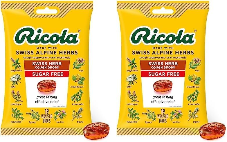 Amazon.com: Ricola Sugar Free Swiss Herb Cough Drops, Original, 19 ...