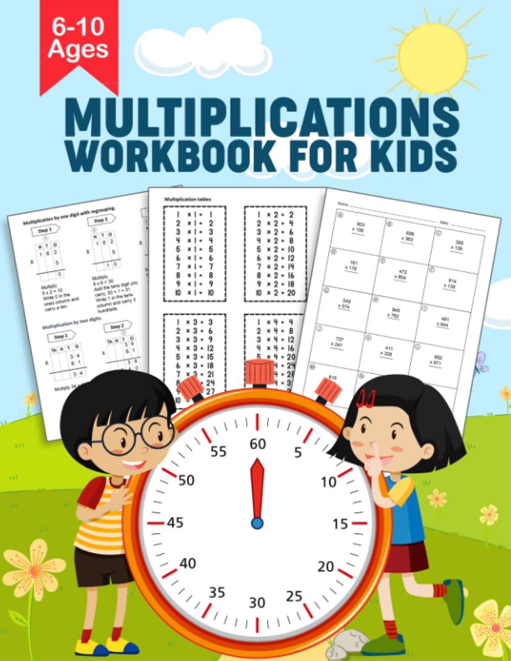 Multiplication Workbook for 6-10 Year olds: Multiplication book for 2nd ...