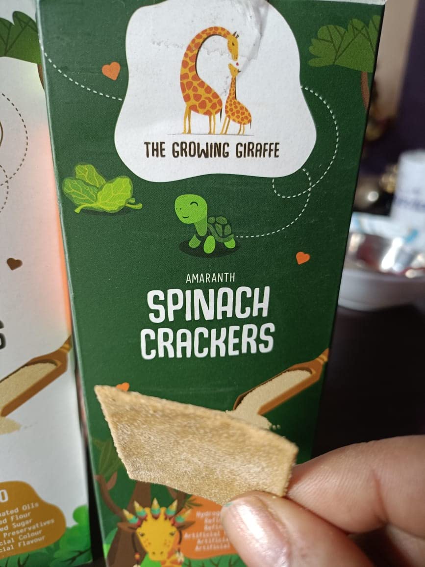 The Growing Giraffe Cheese Amaranth Crackers (60 G) and Spinach ...