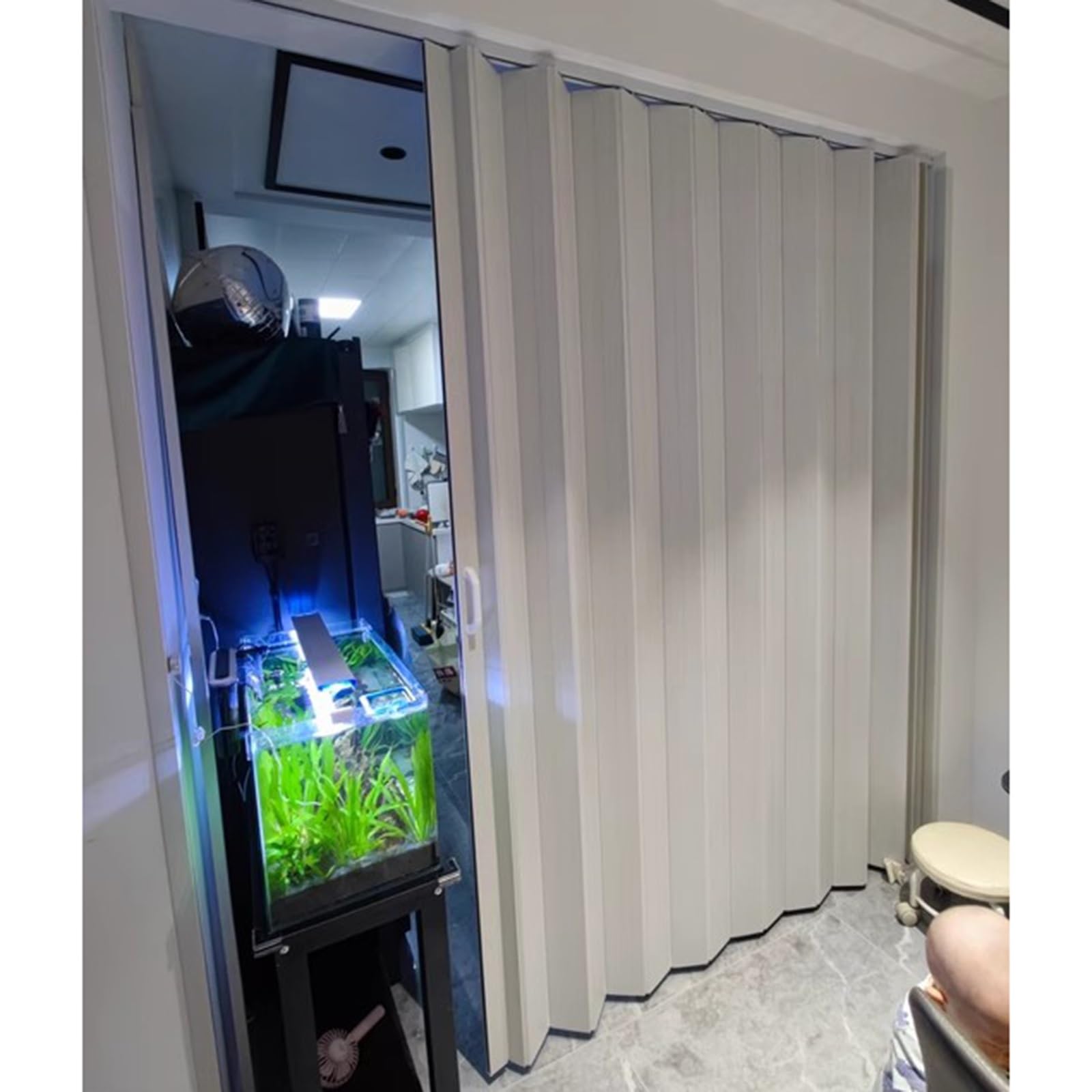 Foldable Pvc Door Custom Size PVC Accordion Folding Door - Sliding Room ...