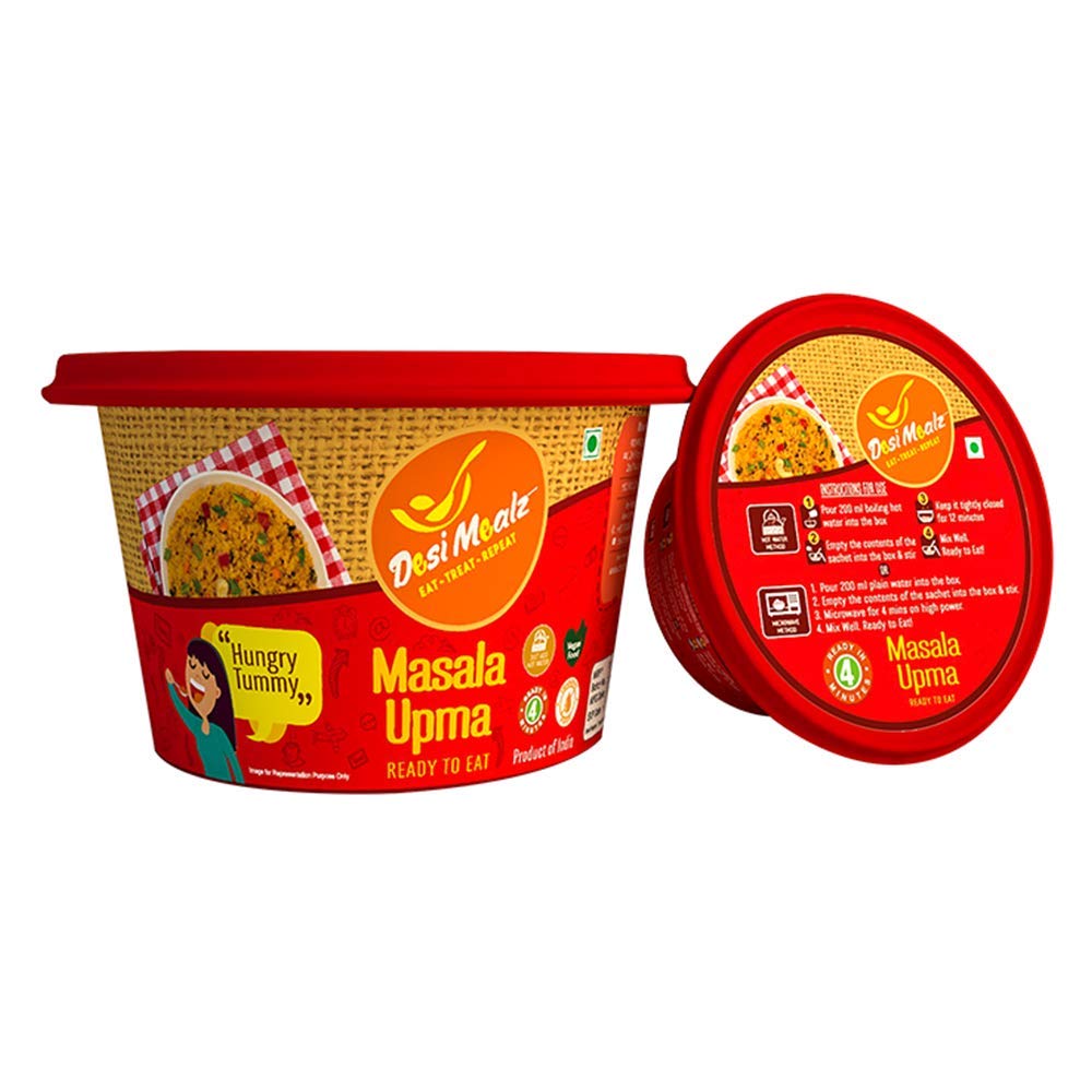 Buy Desi Mealz Ready to Eat Cup Upma Instant y Breakfast - Indian,Tasty ...
