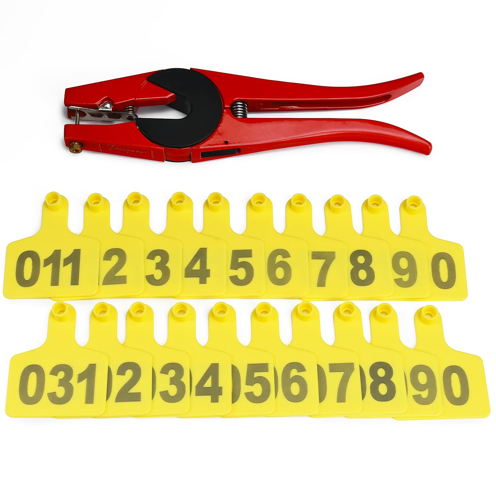 Amazon.com: 100 Set Cattle Ear Tags, Livestock Identification Ear Tags ...