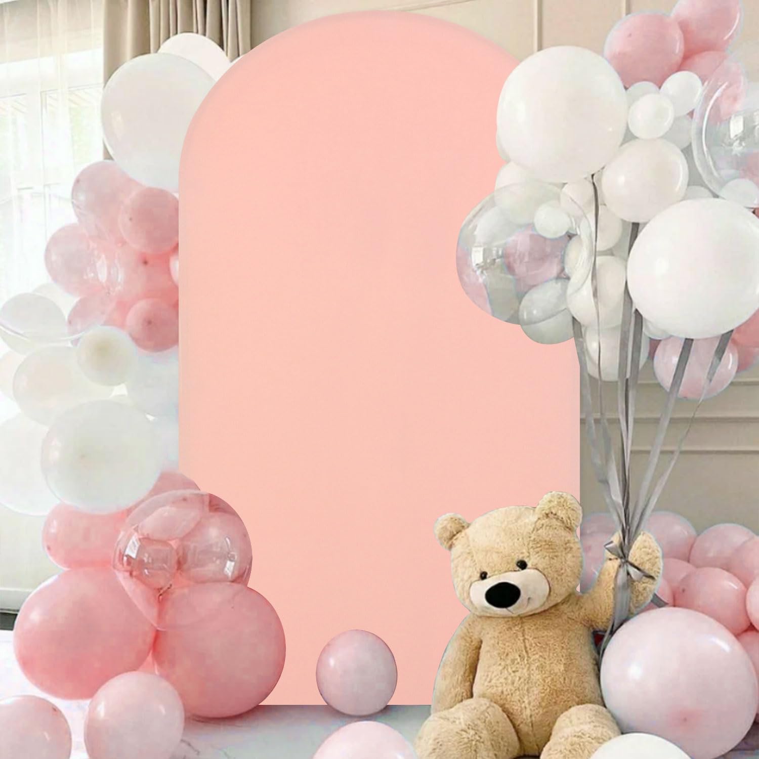 Snapklik.com : Wedding Arch Cover 8FT Rose Spandex Arch Cover Round Top ...