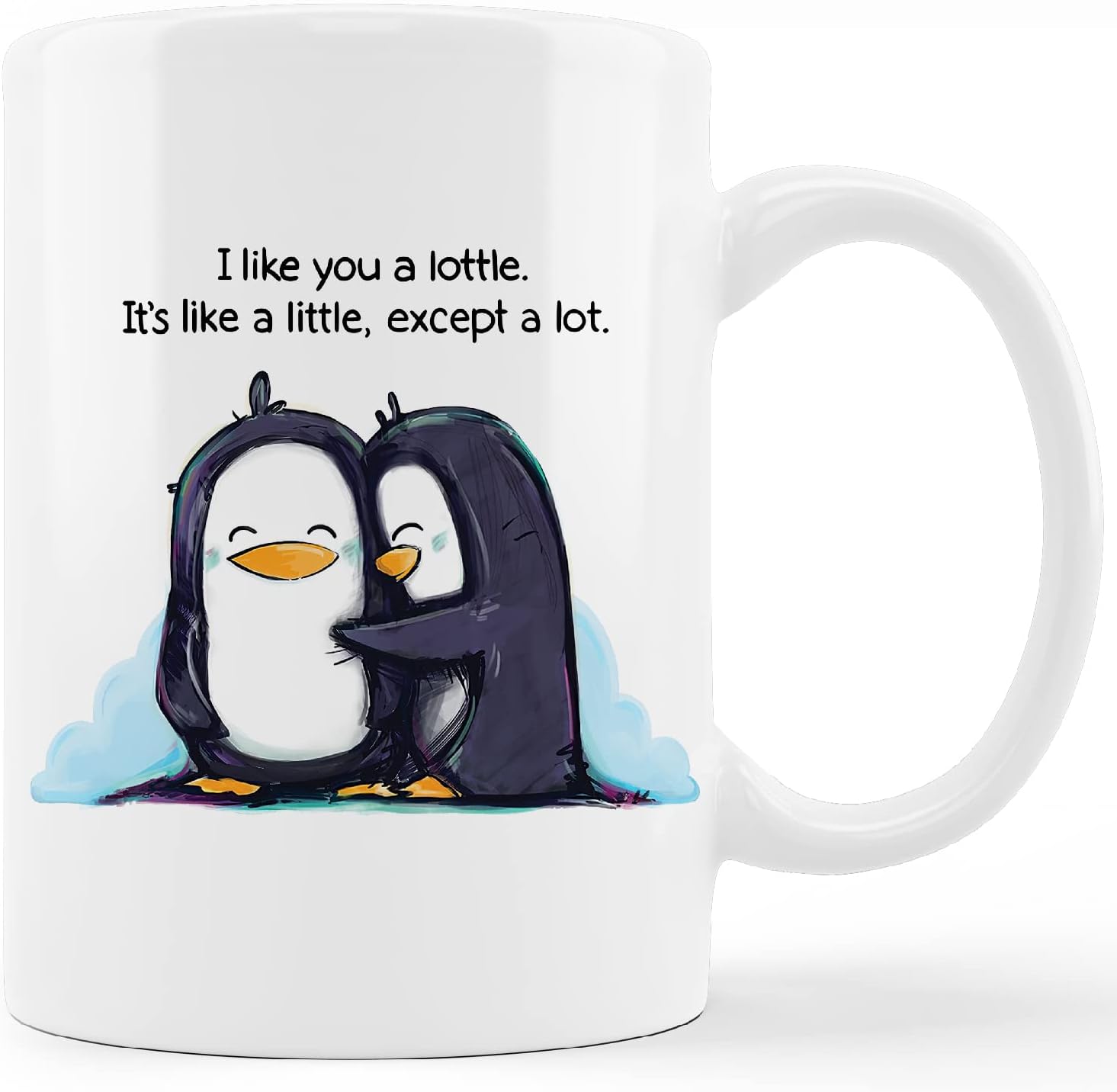 Amazon.com | Cute Penguin Mug Cup,I Like You A Lottle It's Like A ...