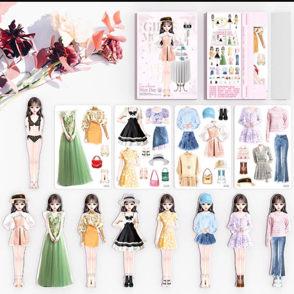 Amazon.com: Yilia Magnetic Princess Dress Up Paper Doll, 2025 New Paper ...