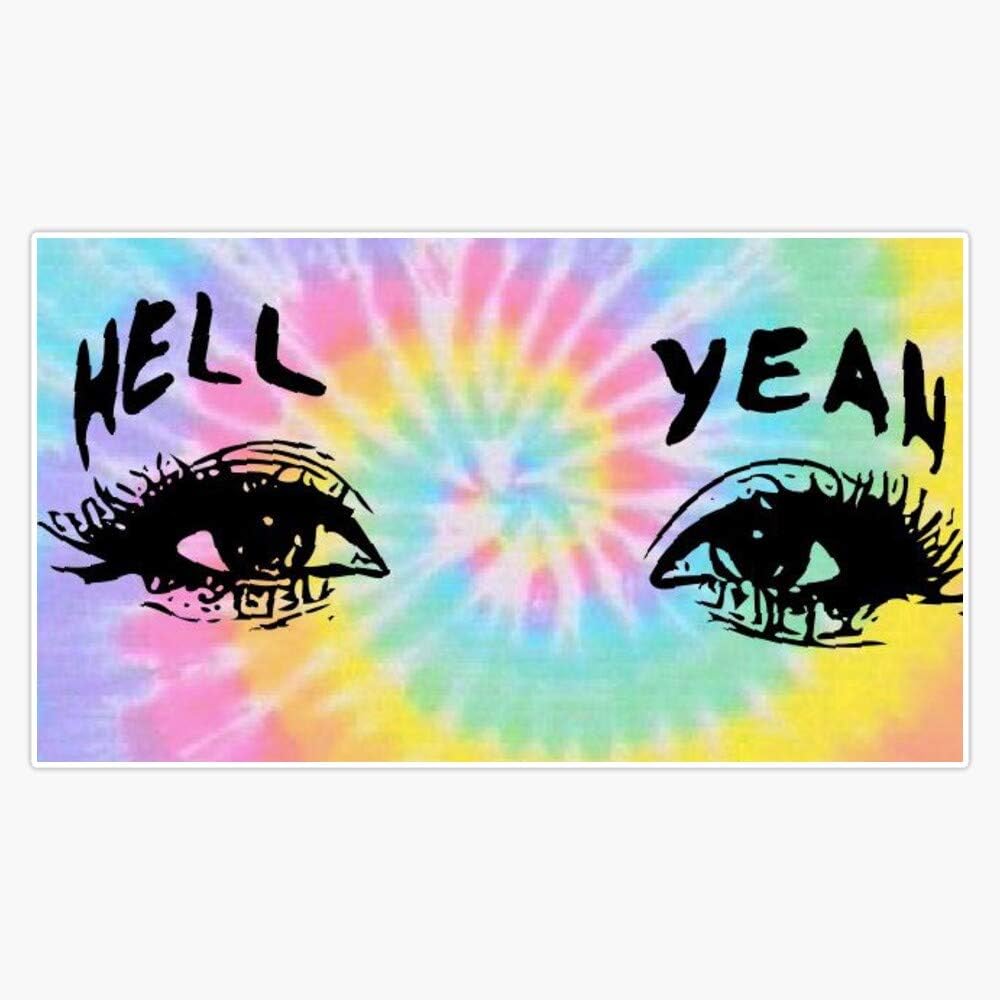 Amazon Jenna Marbles Hell Yeah Rainbow Tie Dye Sticker Vinyl
