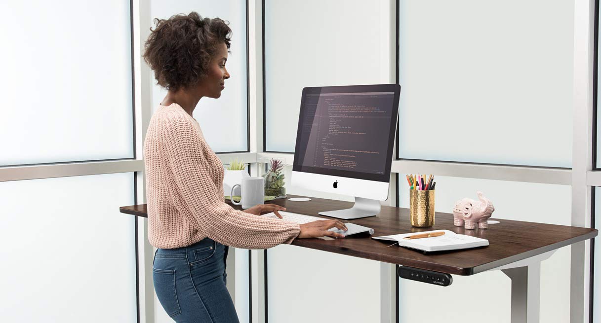 Buy UPLIFT Desk - V2 Dark Brown Rubberwood Solid Wood Desktop Standing ...