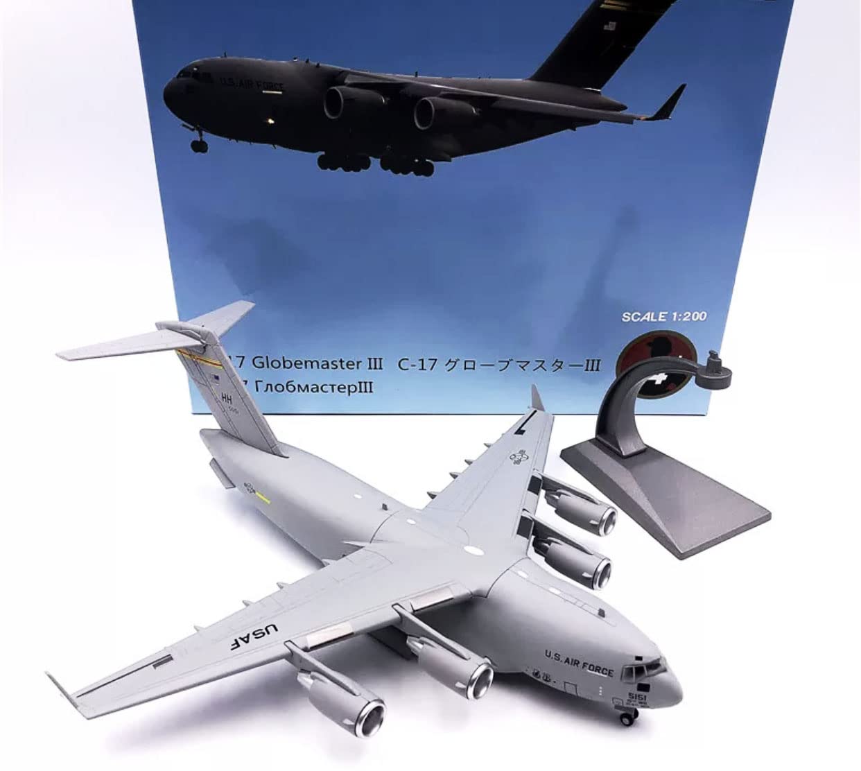 Wltk C-17 Globemaster 1/200 Diecast Aircraft Model - Kids, White ...