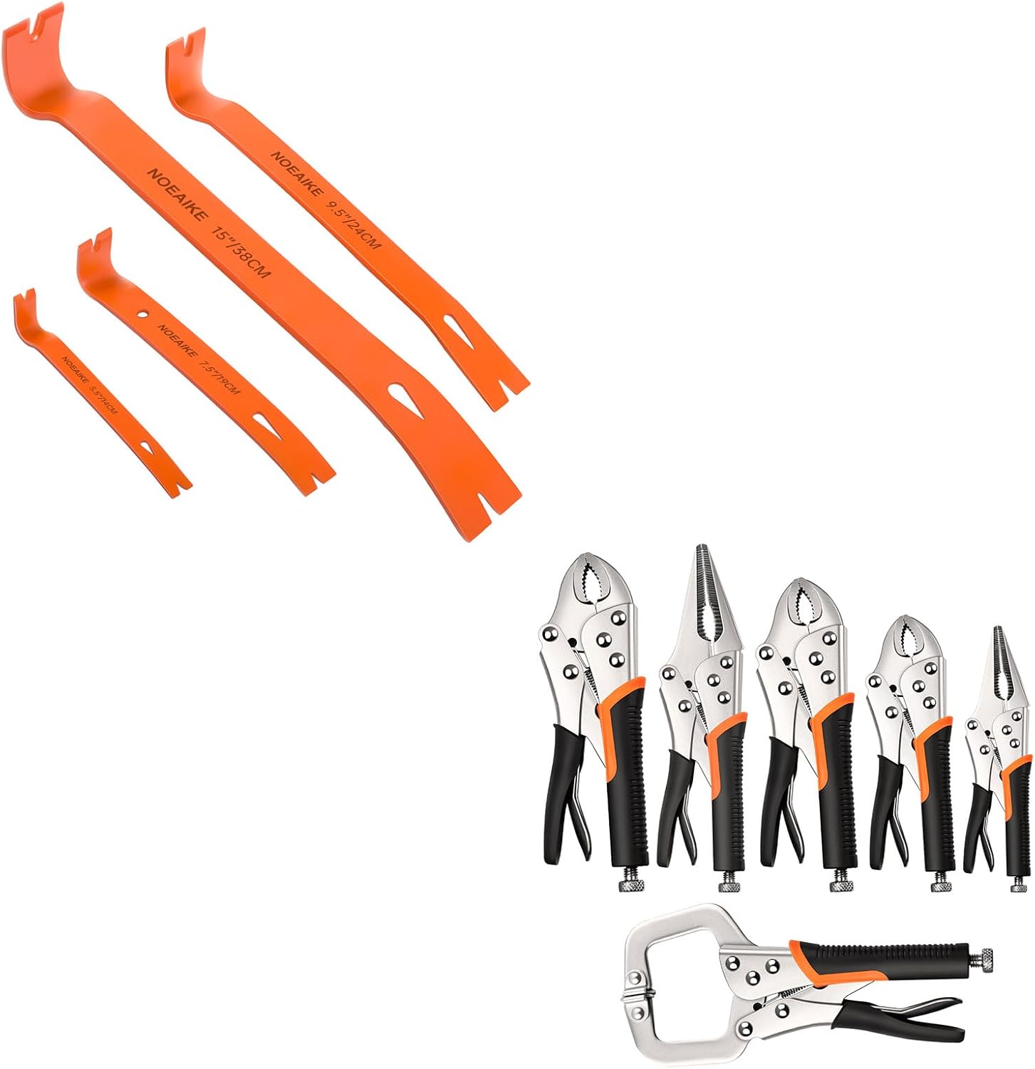 NOEAIKE 4-Pack Flat Pry Bar Set & 6-Pack Locking Pliers Set - Amazon.com