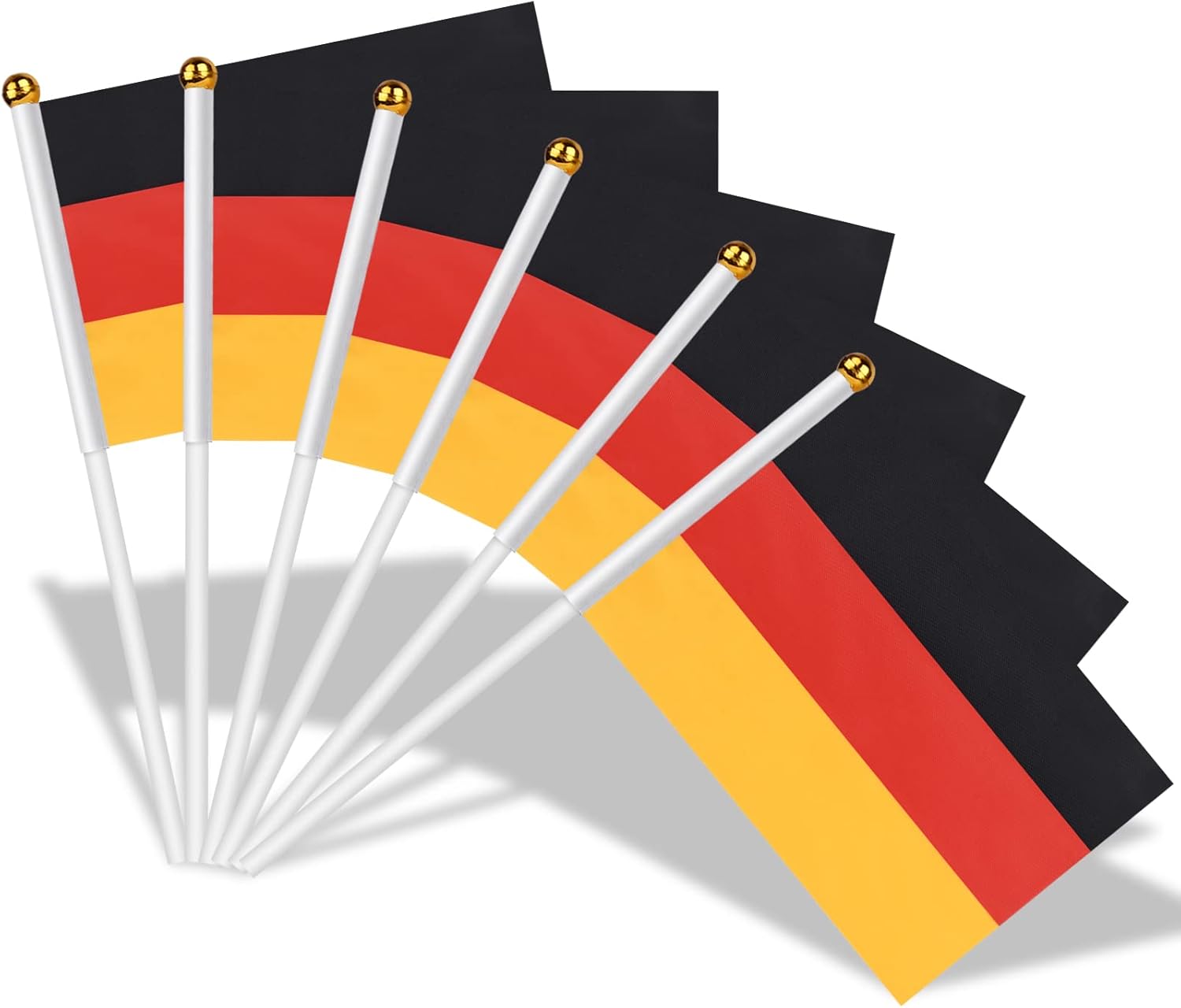 Amazon.com : AhfuLife 15 Pcs Germany Hand Held Flags for World Cup ...