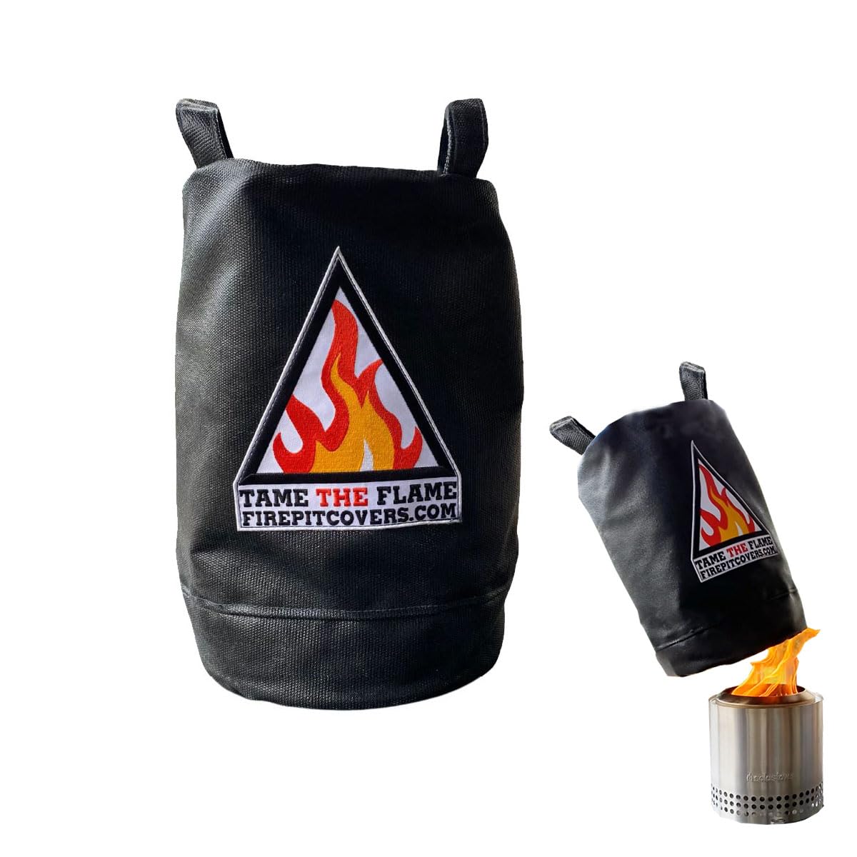 Amazon.com : Tame The Flame 9" Round Firepit Cover, Fireproof, Cover ...