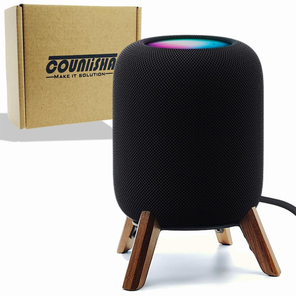 Real Wood Stand for Homepod 2nd gen 2023, Tripod Accessories Protect ...