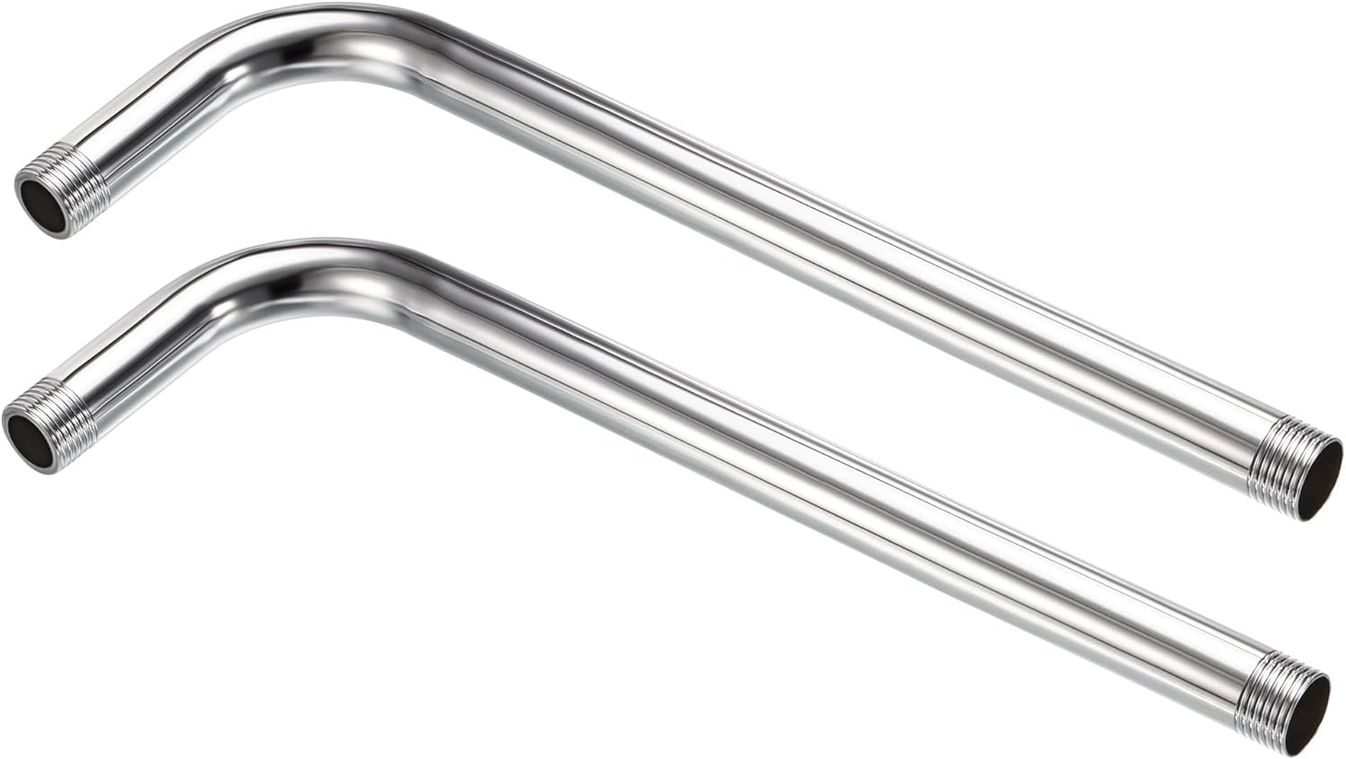 PATIKIL G1/2 Male Thread Shower Arm, 2 Pack 12.2" Length Stainless ...