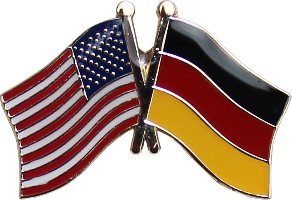 Amazon.com: USA and Germany Flag Die-struck Metal Friendship Lapel Pin ...