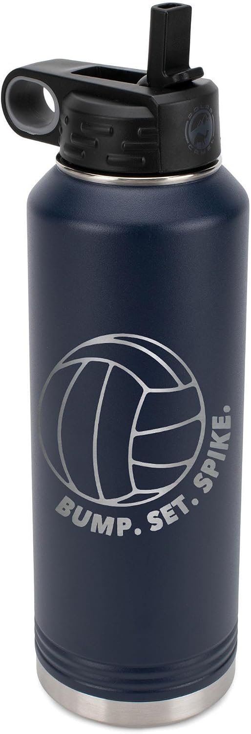 Amazon.com : Elanze Designs Bump Set Spike Volleyball Navy Blue 32 ...
