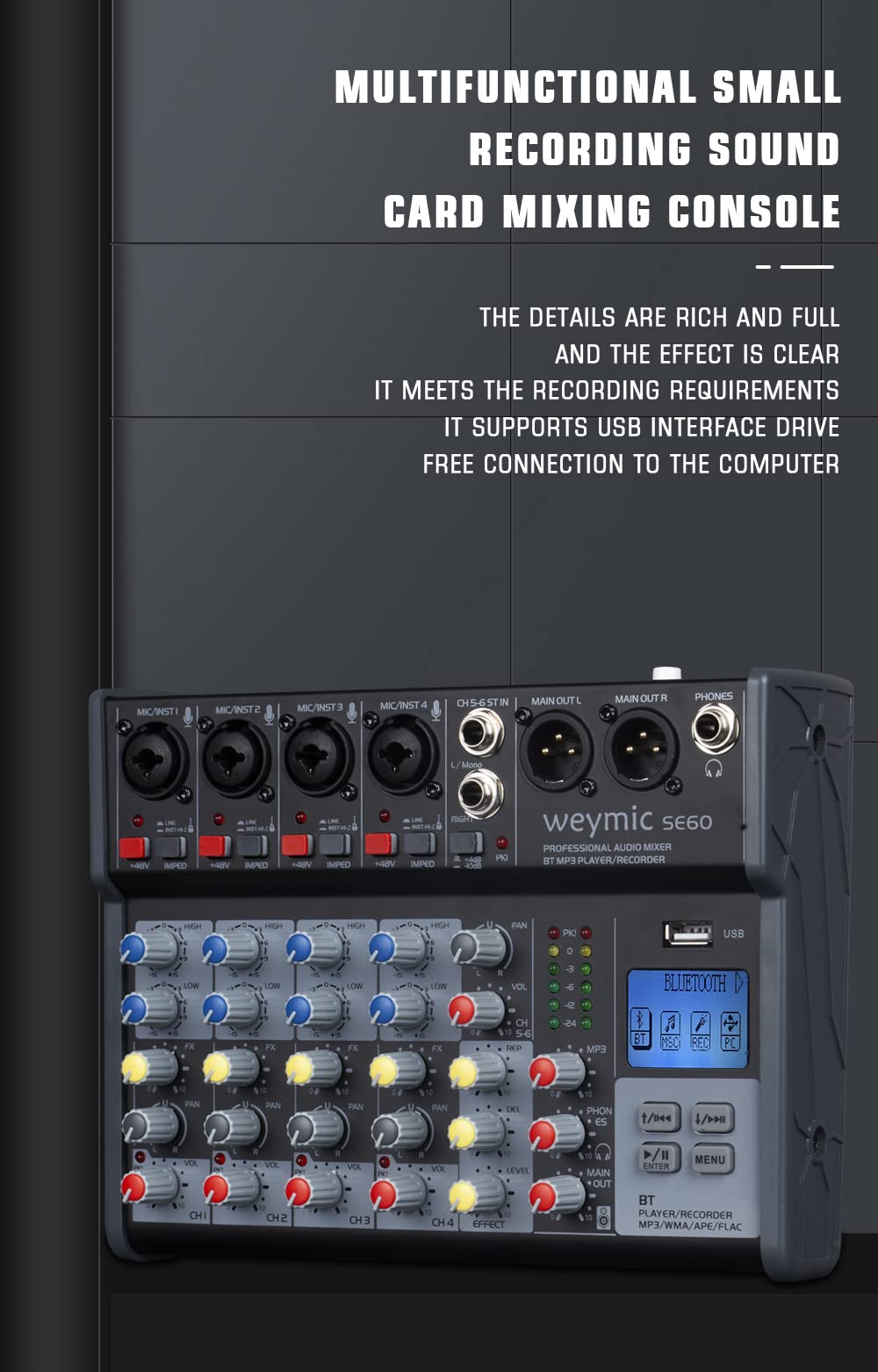 Snapklik.com : Weymic SE-60 Professional Mixer For Recording DJ Stage ...