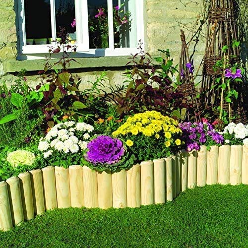 Wooden Edging ATCHLESS Unique Border Roll 1.8 X 15c Wooden Picket Log ...