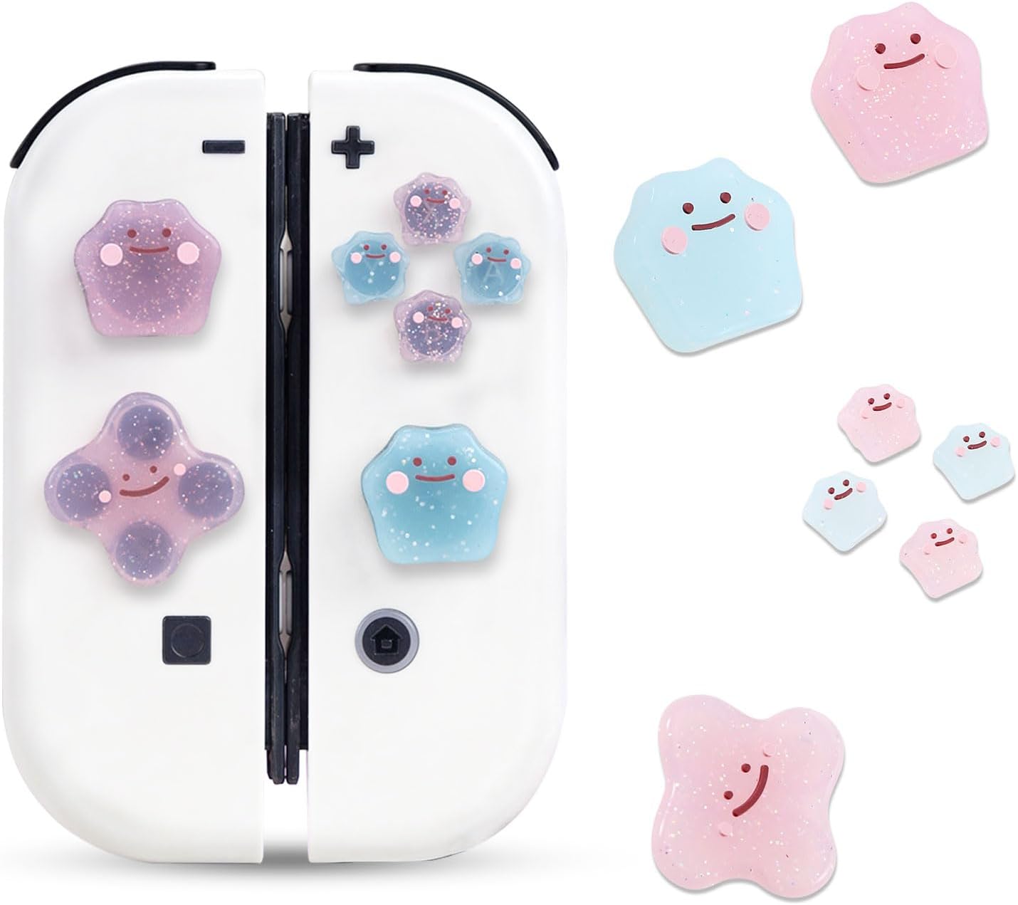 Amazon.com: WISHAVEN Cross D-Pad Button Caps Luminous Silicone Thumb ...