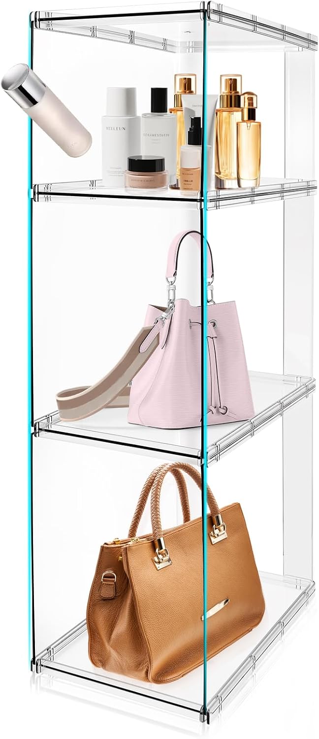 Hivexagon 3 Pack Handbag Display Case,Stacking Storage Display Box,Easy ...