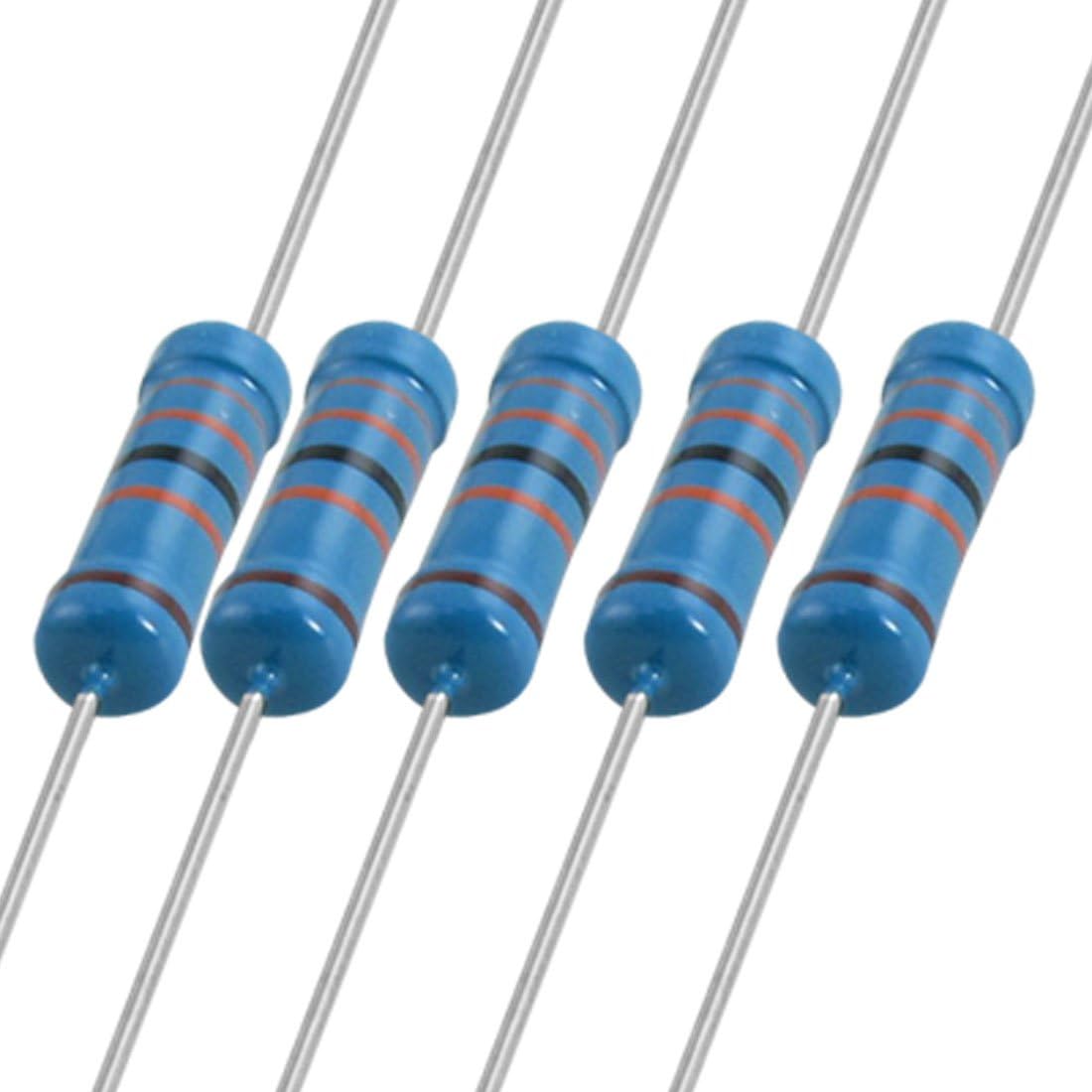 Amazon.co.jp: 200 pcs 2W 330K Ohm 1% Axial Lead Metal Film Resistor ...