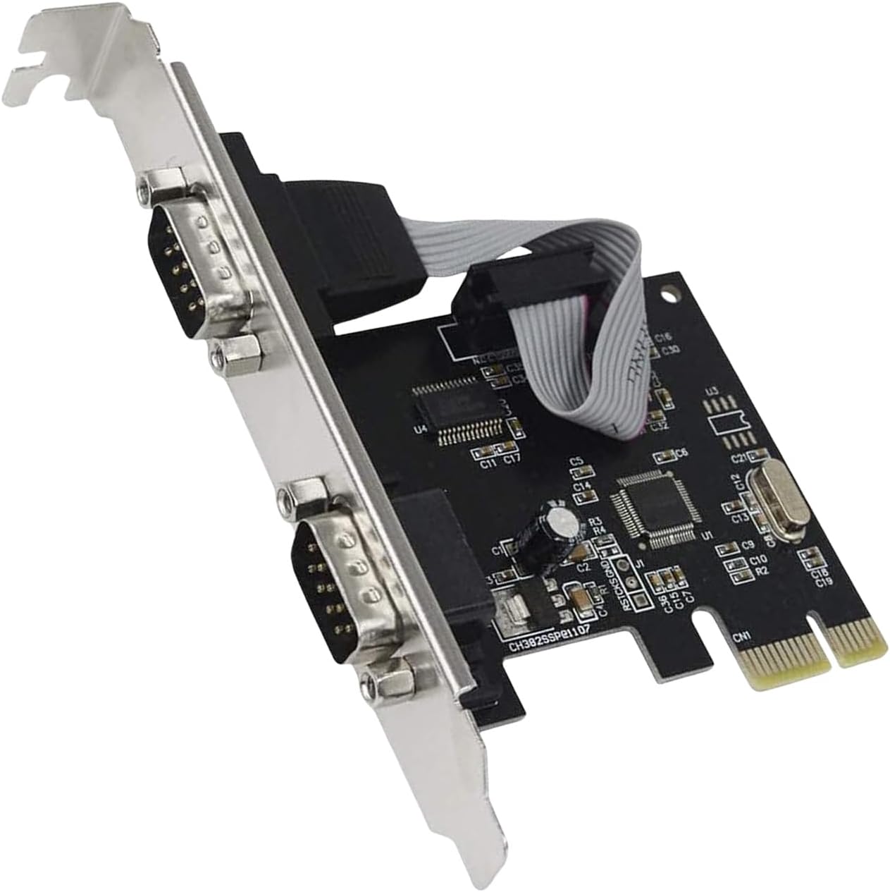 PCIe To Double RS232 9Pin Serials Port Card 2 Port 9 Pin Port High ...