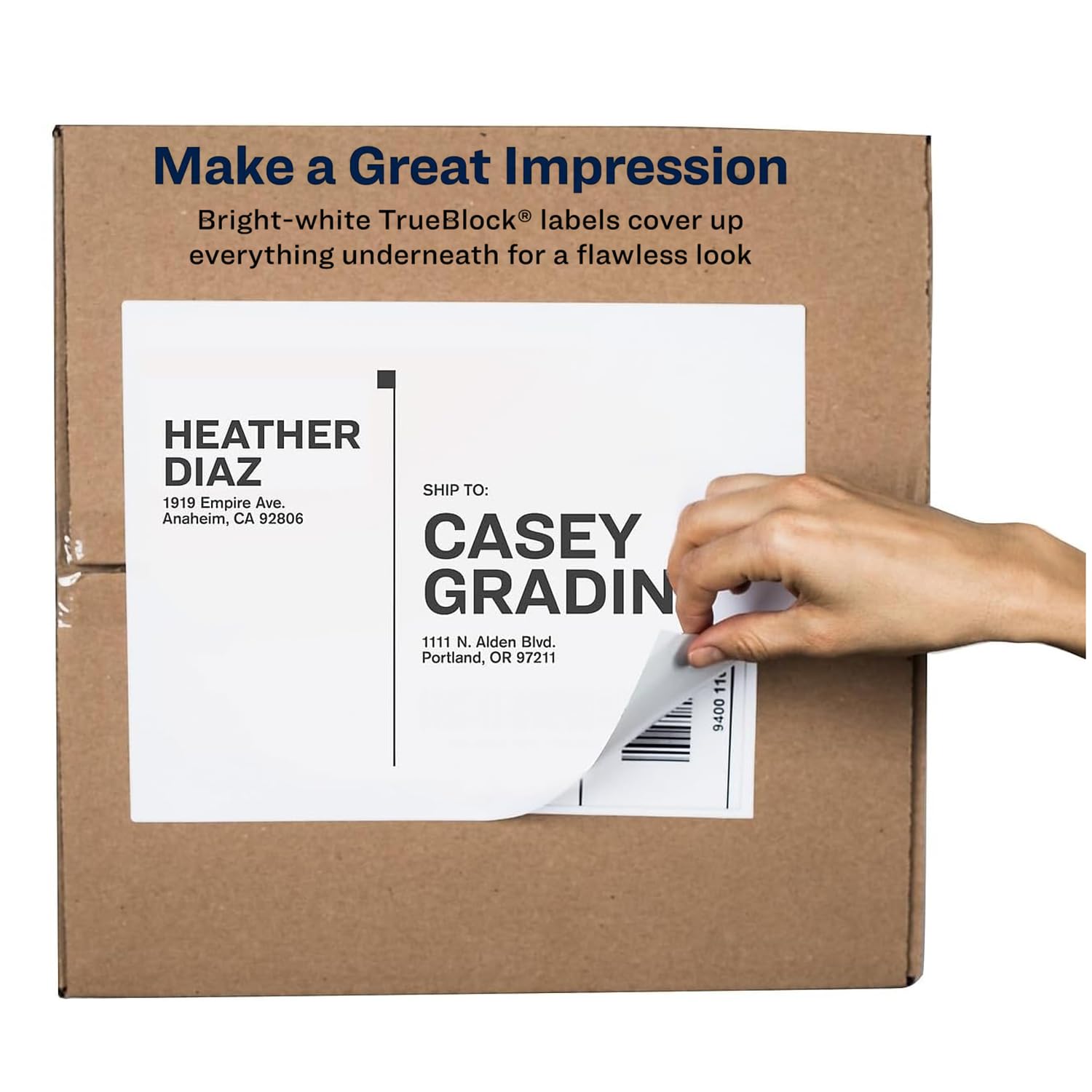 Amazon.com : Avery 5165 TrueBlock Full Sheet Labels, Laser Print, 8.5 x ...