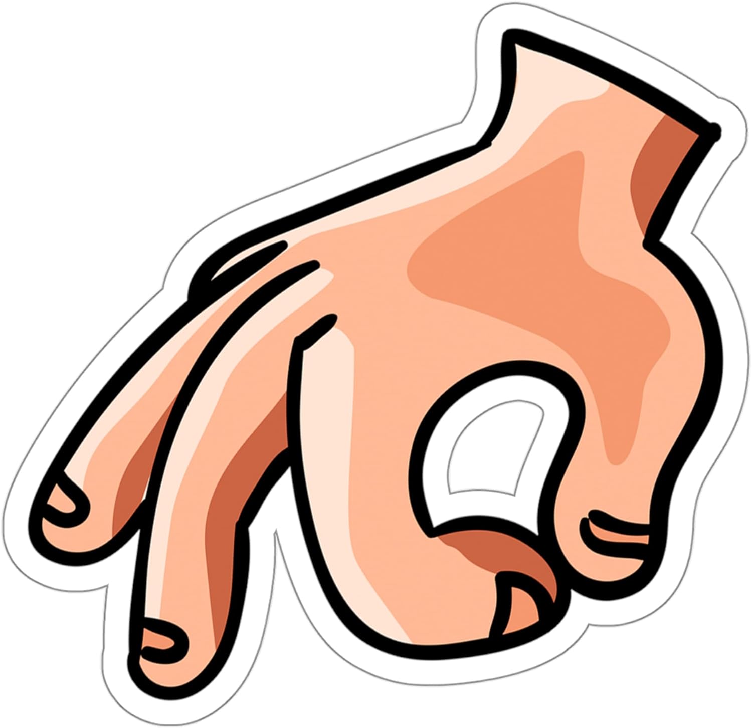 Amazon.com: Gottem Hand Sticker Circle Sign Decal Vinyl Small ...