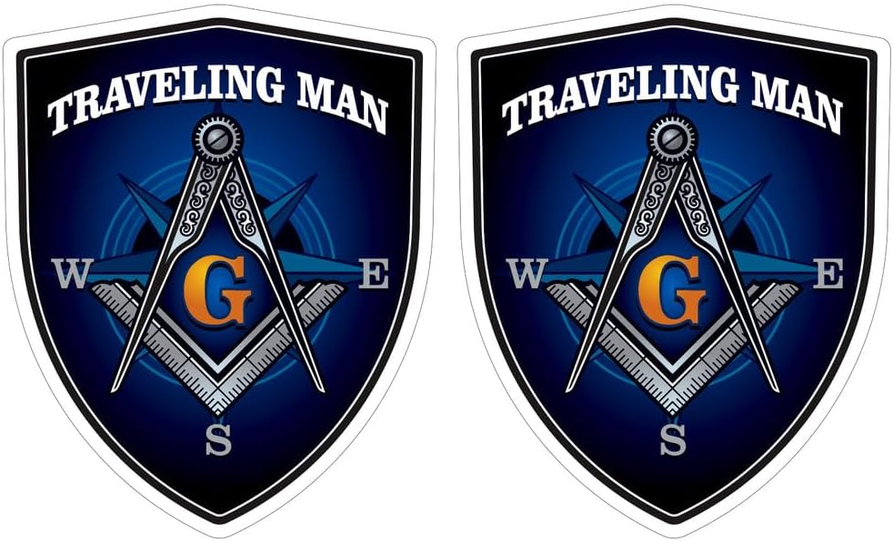Amazon.com - Traveling Man Mason Masonic Flag Shield Shape Decal car ...